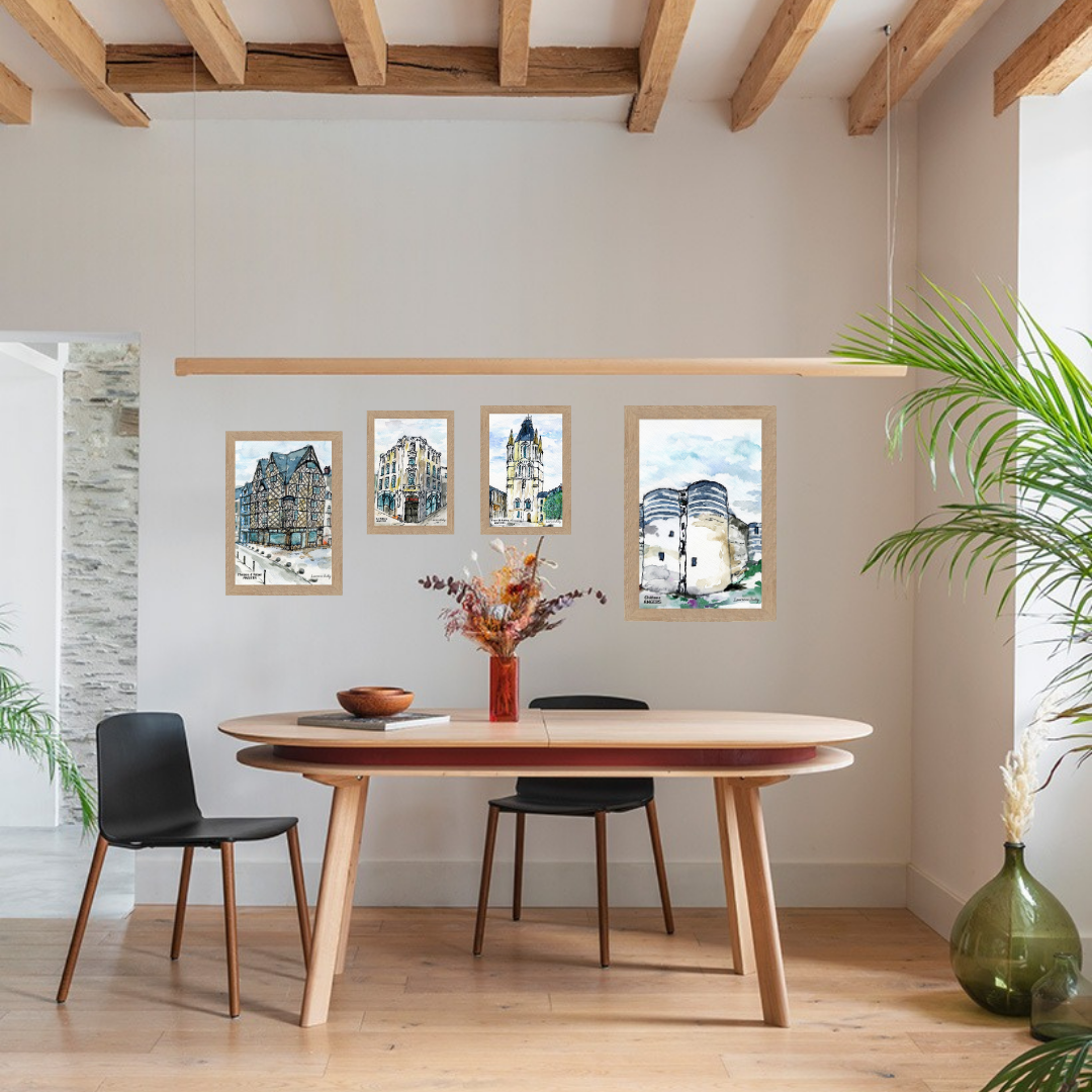 Aquarelle Tour St Aubin à Angers - Laurence Audy